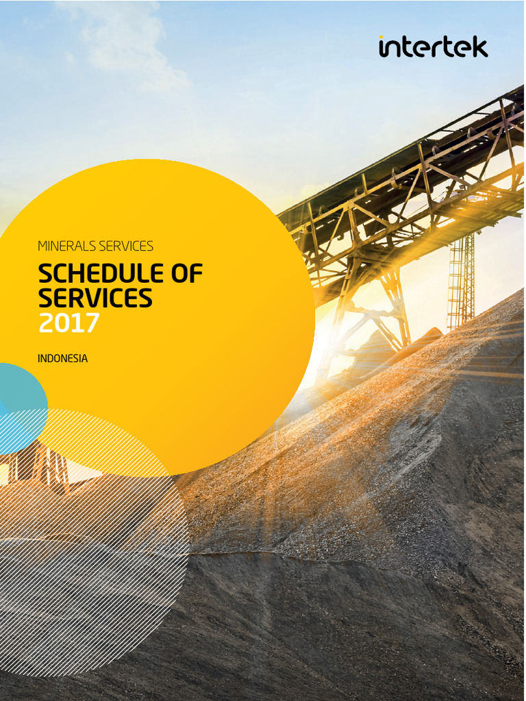 Intertek Minerals Schedule of Services and Charges 2017 Indonesia | PDF ...