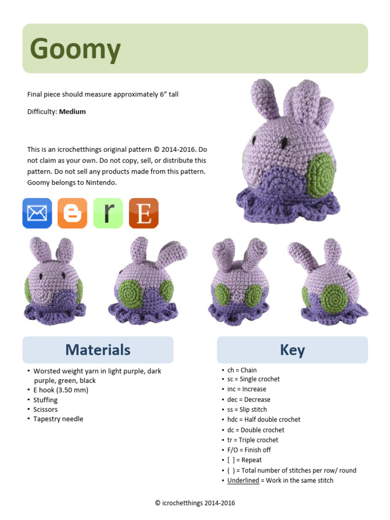 Goomy | PDF | Crochet | Figured Fabrics