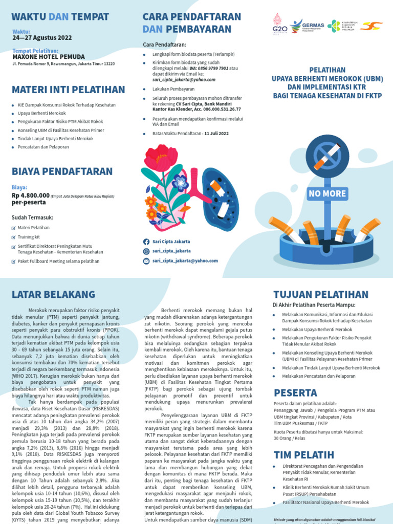 Brosur Pelatihan UBM Dan Implementasi KTR 24-27 Agustus 2022 | PDF