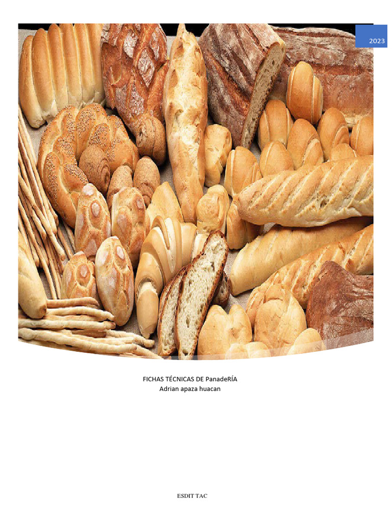 Fichas Tecnicas Panaderia | PDF