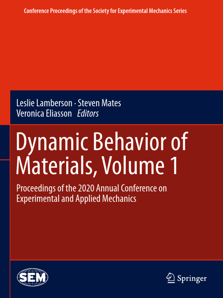 Dynamic Behavior of Materials, Volume 1: Leslie Lamberson Steven Mates ...