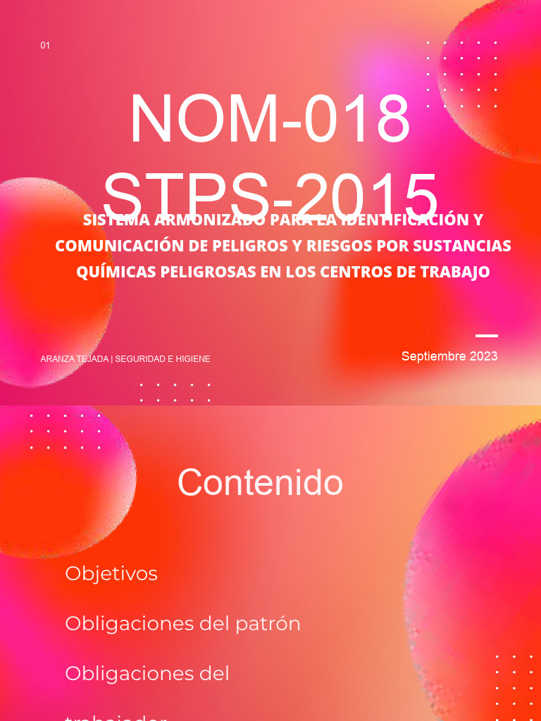 Nom 018 STPS 2015 | PDF | Alimentos