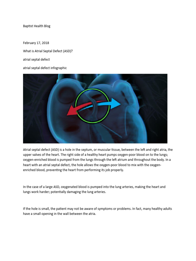 WSD | PDF | Atrium (Heart) | Heart