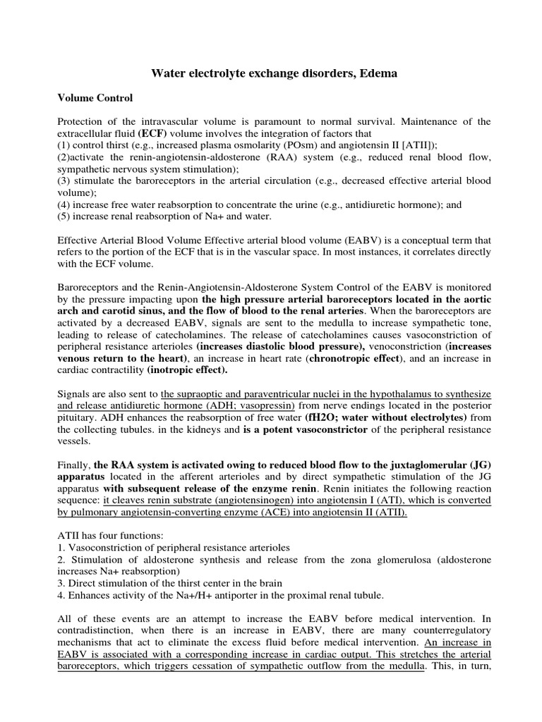 EDEMA - 2023-2024 - 15 Module | PDF | Edema | Angiotensin