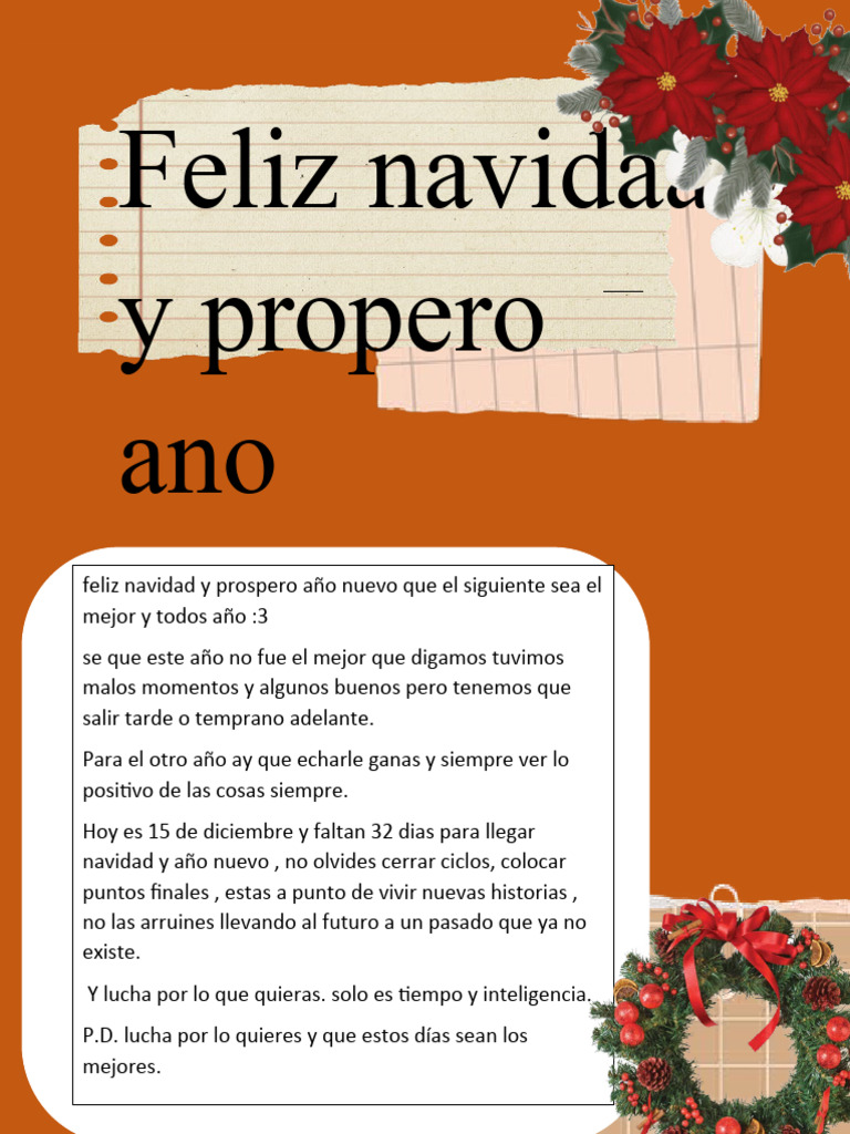 Feliz Navidad y Prospero Año | PDF