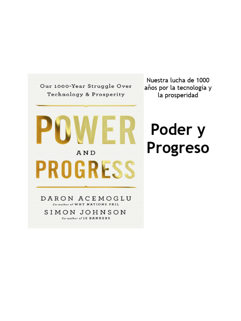Power and Progress (Daron AcemogluSim... (Z-Library) | Descargar gratis PDF | Agricultura | Salario