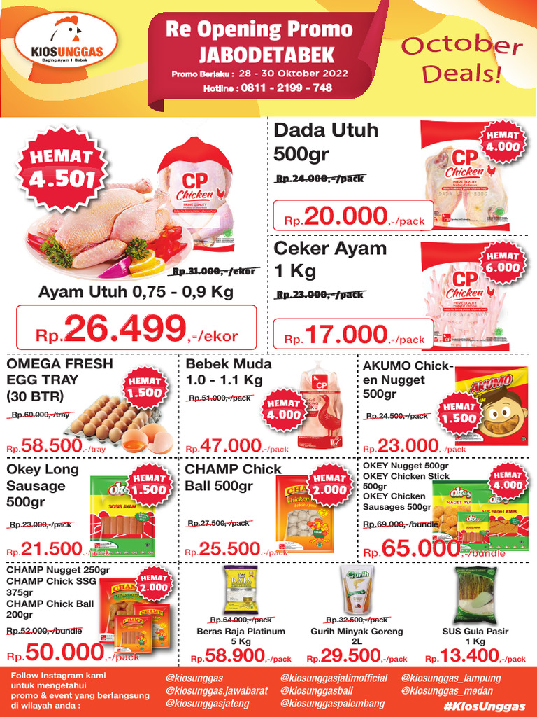 Promo Kios Unggas Jabodetabek 2022 | PDF