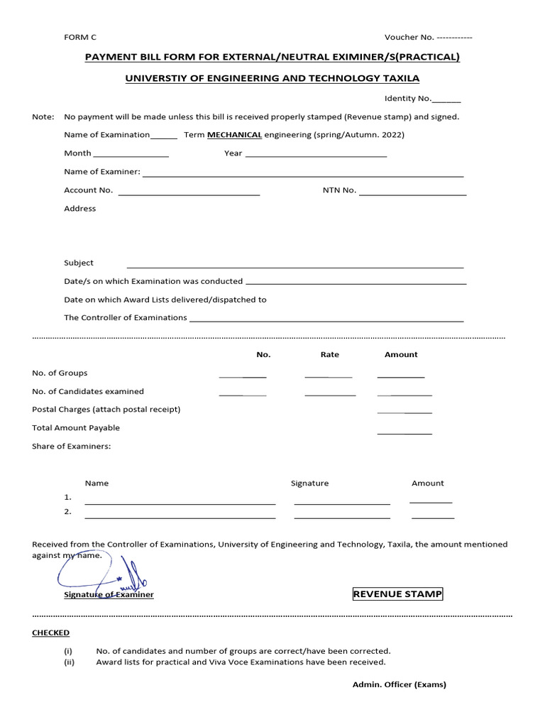 Viva Form 2 (External) | PDF | Thesis