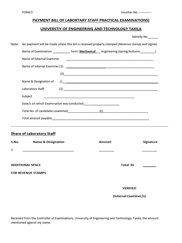 Viva Form 3 (Lab Staff) | PDF Viva Form 3 (Lab Staff) | PDF