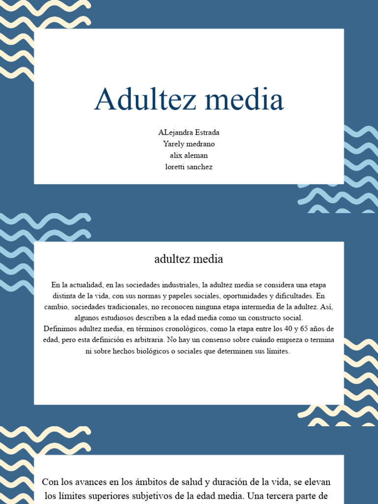 Presentacion Psicología Adultez | PDF | Adultos | Menopausia