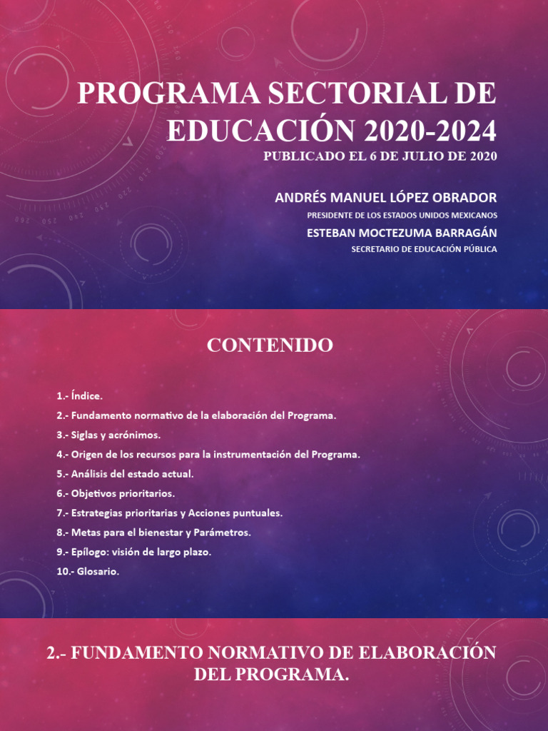 Programa Sectorial de Educación 2020-2024 | PDF | Inclusión (Educación ...