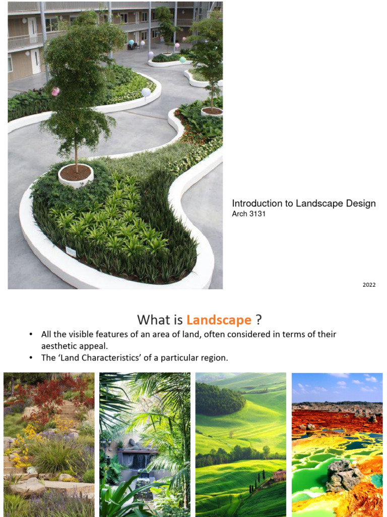 Introduction To Landscape Design: Arch 3131 | PDF | Water | Gardens
