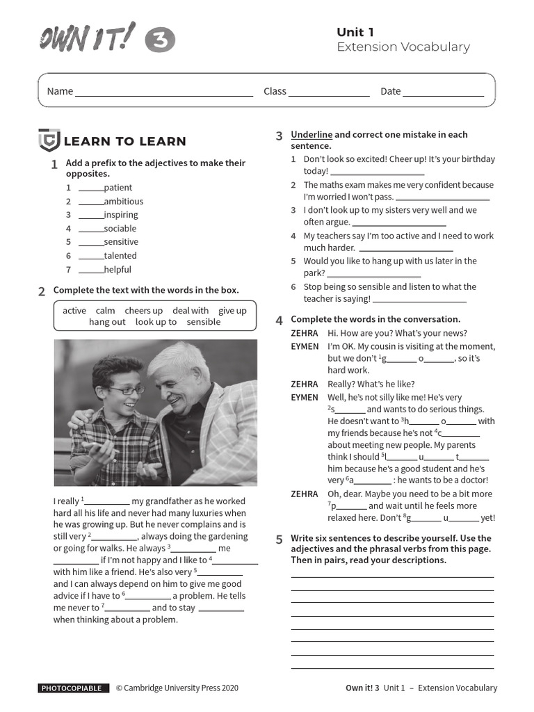 Vocabulary_Extension_Unit1_without_answers | PDF | Language Families ...