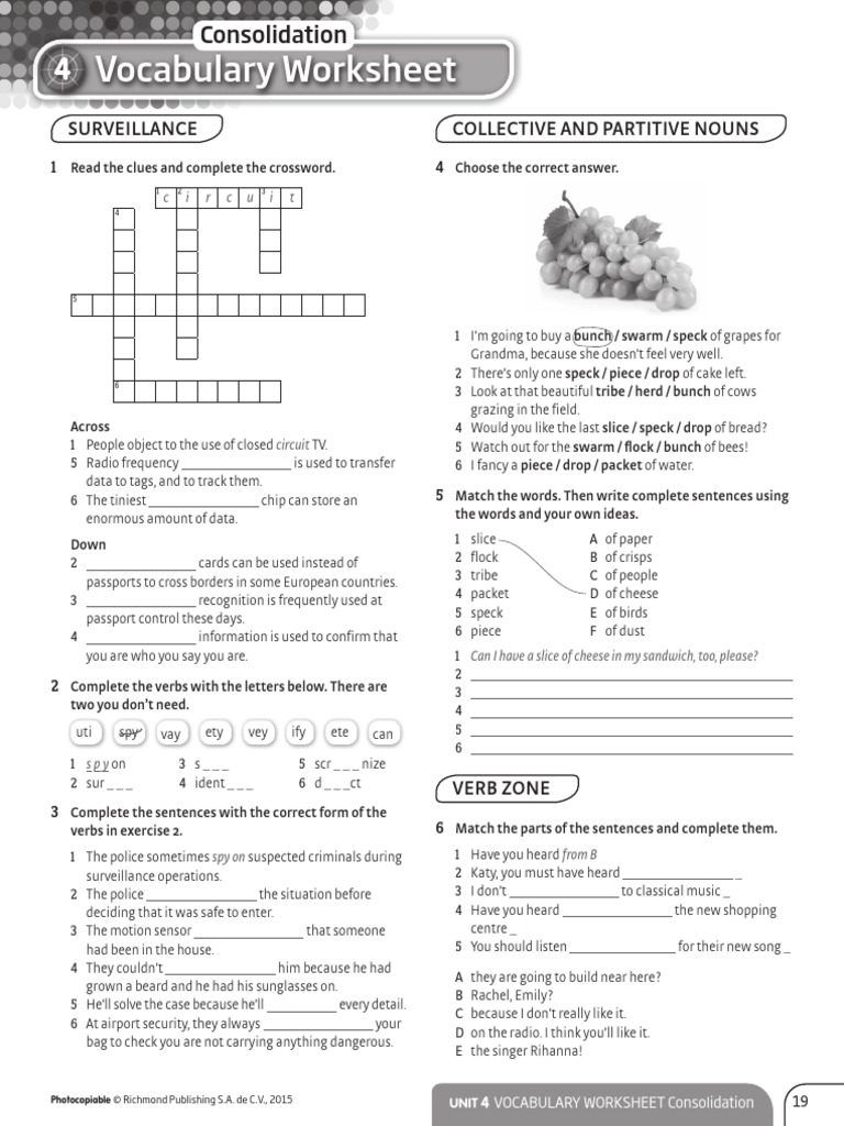 Achievers B2 Vocabulary Worksheet Consolidation Unit 4 | PDF | Linguistics Achievers B2 Vocabulary Worksheet Consolidation Unit 4 | PDF | Linguistics