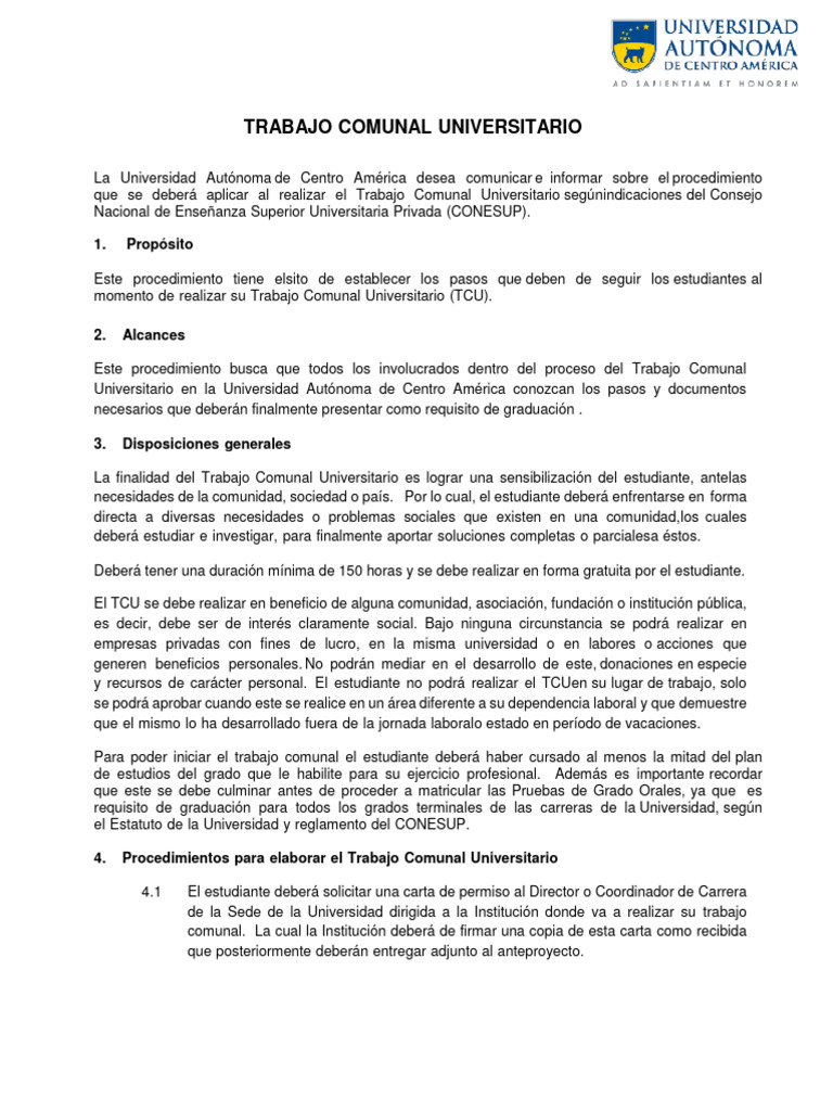 Guía para Elaboración de TCU 1A | PDF | Universidad | Educación más alta
