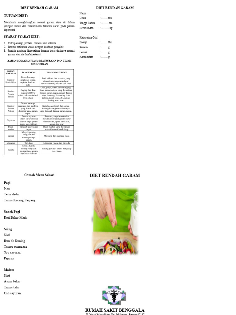 Diet Rendah Garam | PDF