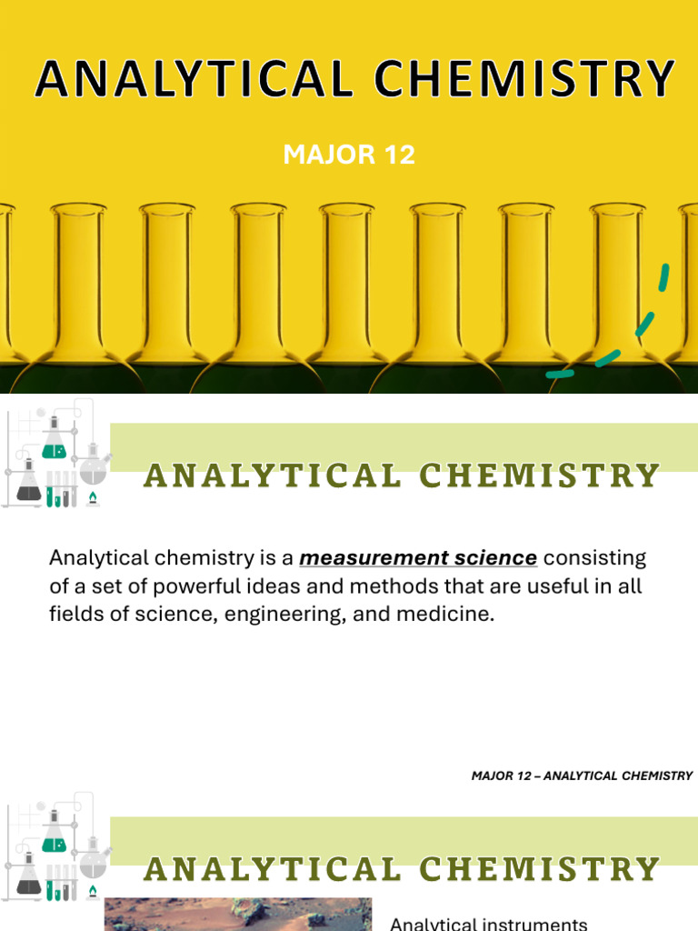 Analytical Chemistry 01 Introduction | PDF | Analytical Chemistry | Chemistry