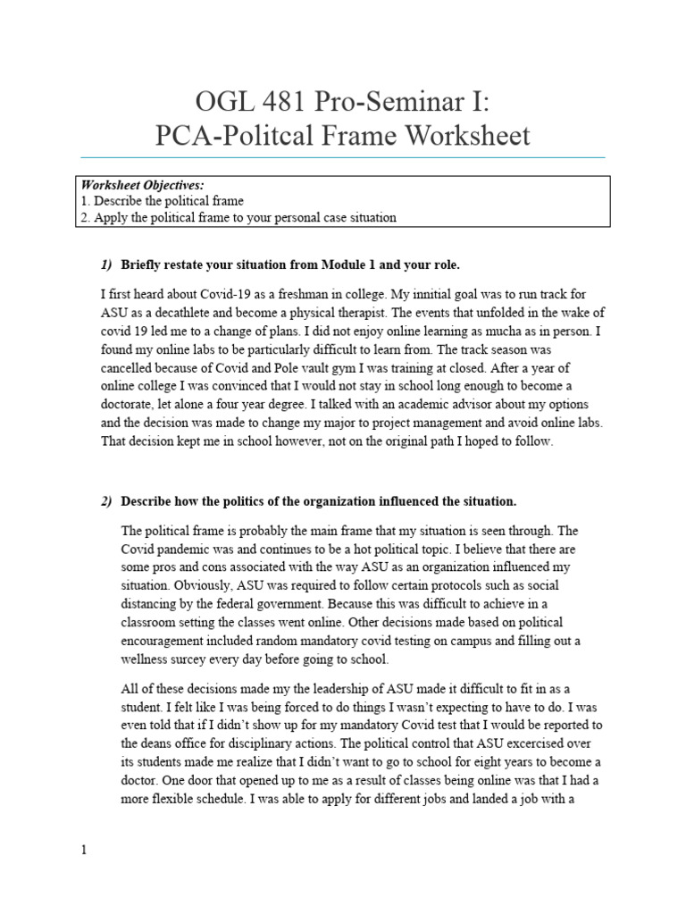 4 Political Frame Worksheet Eport | PDF