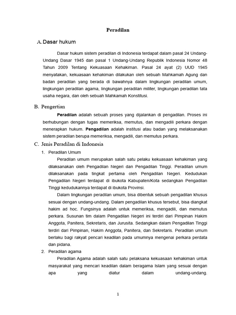 Materi Poster PPKN Peradilan Kel 2 | PDF