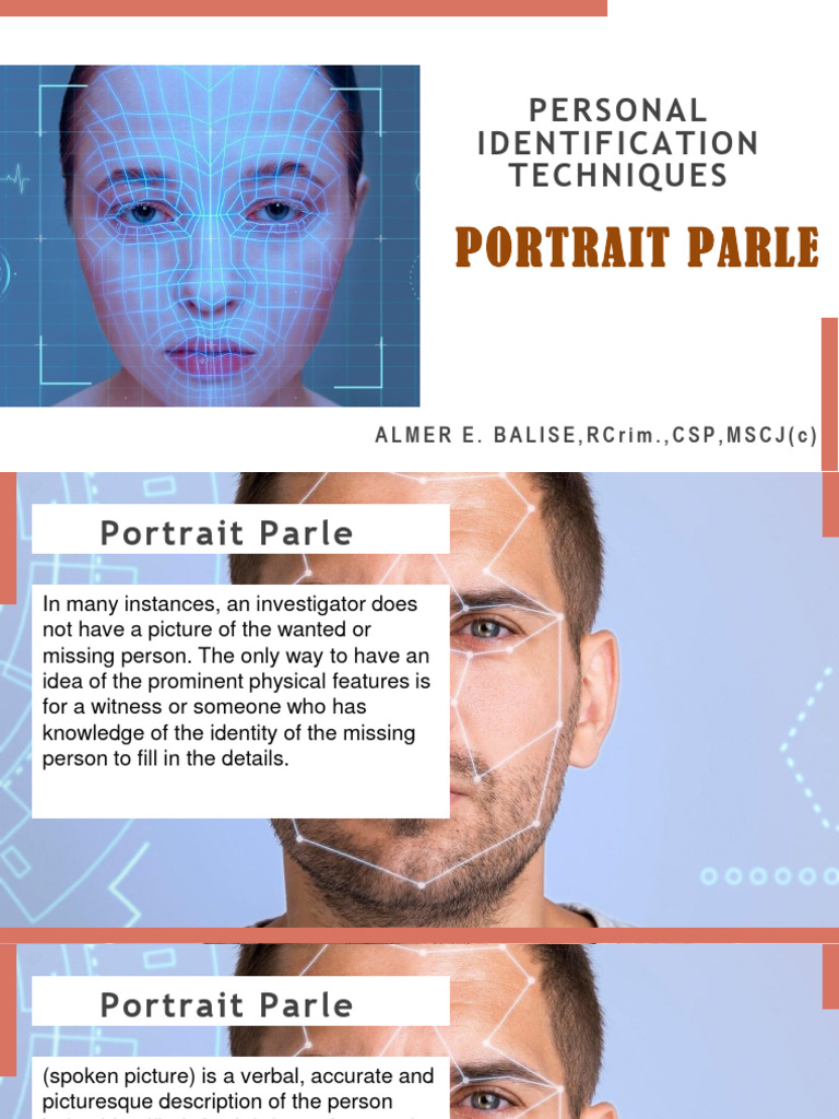 Personal Identification Techniques | PDF | Human Nose | Lip