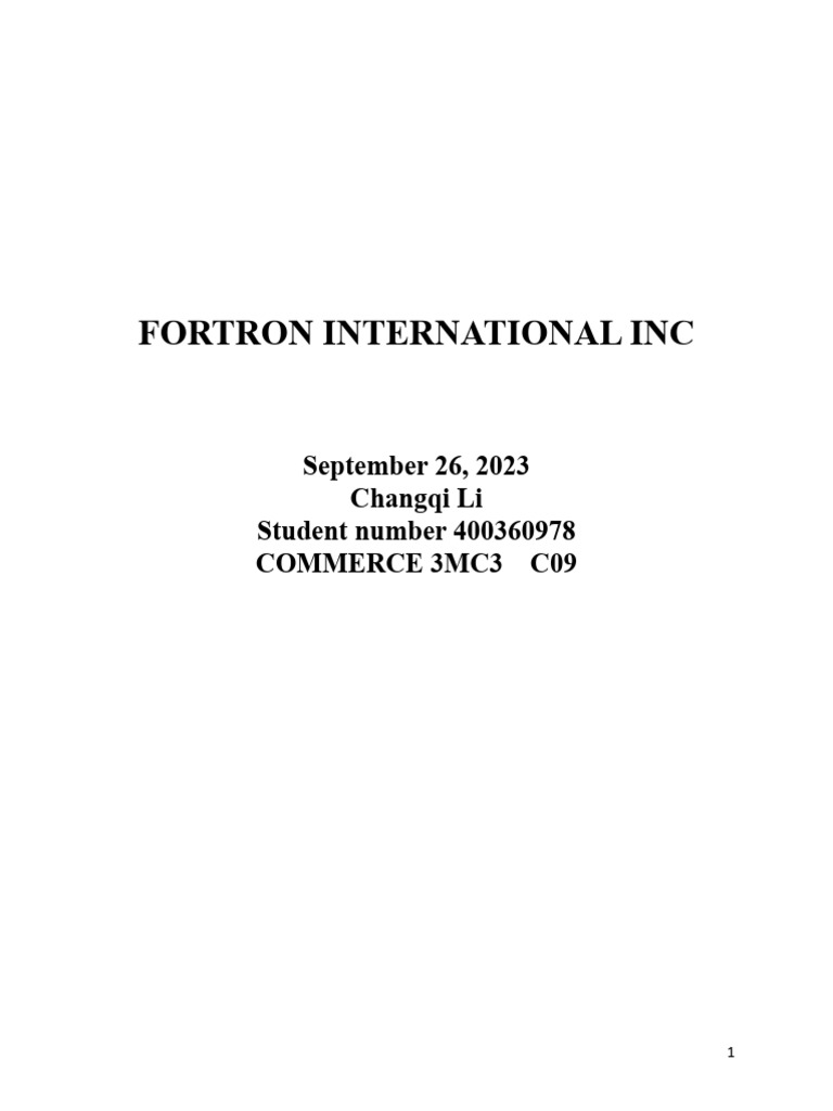 Fortron International Inc | PDF | Marketing | Partnership