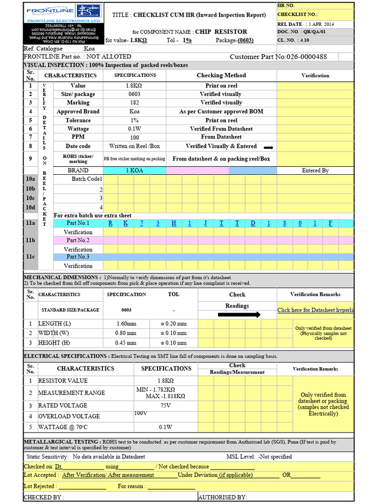 0603 Resistor | PDF | Resistor | Voltage