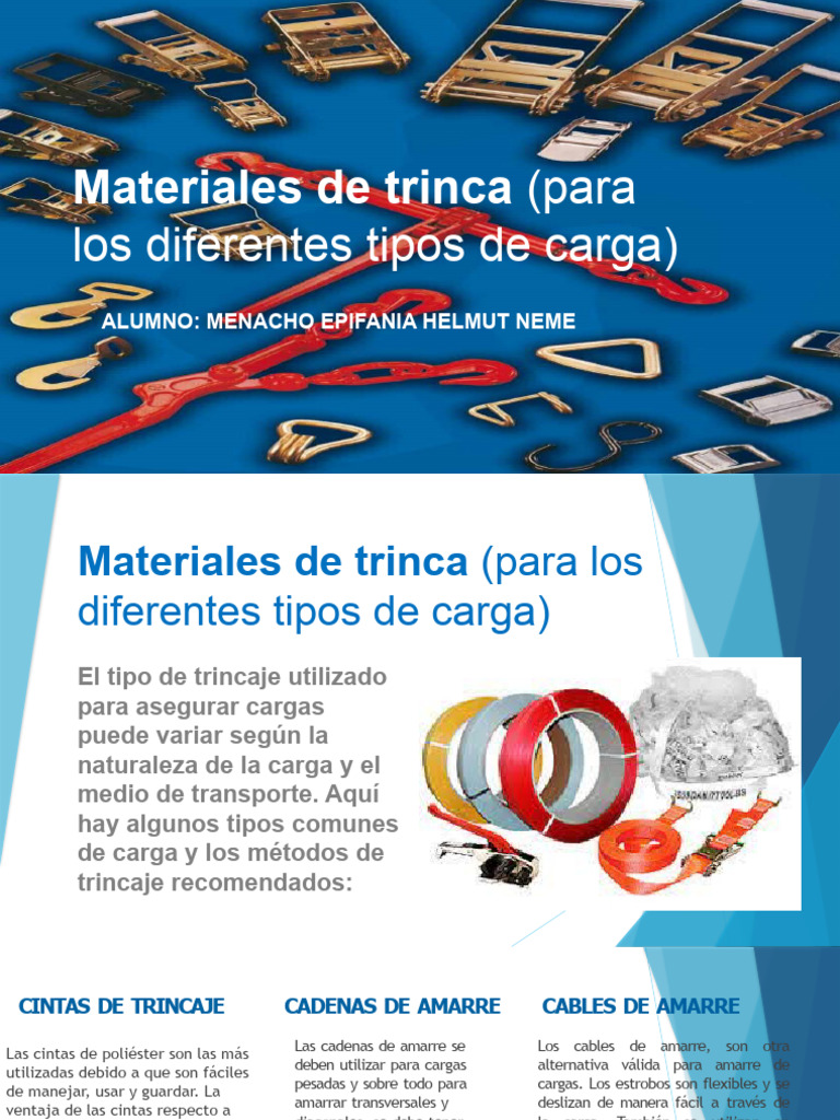 Material de Trincaje Menacho | PDF | Transporte | Bienes manufacturados