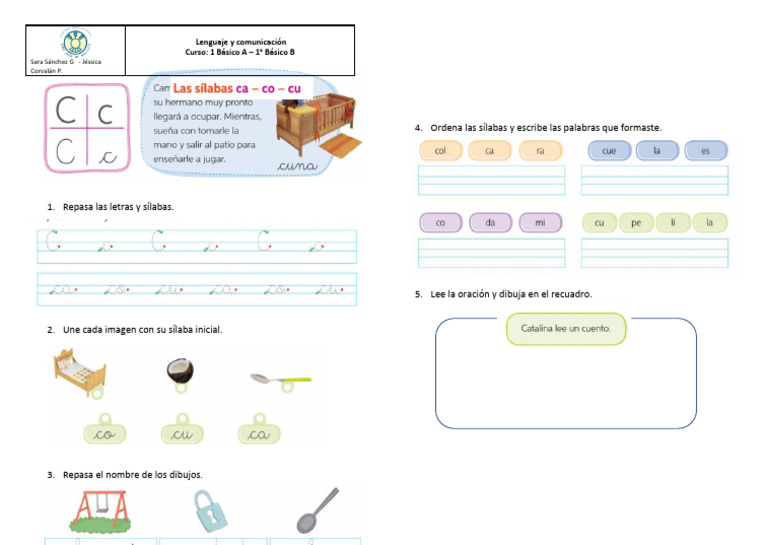 Silabas Ca-Co-Cu | PDF