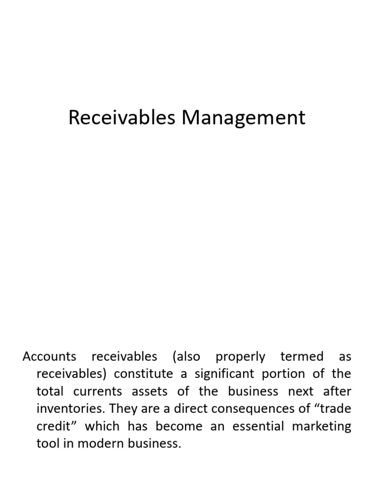 Account Receivable Management | PDF | Credit | Finance & Money Management