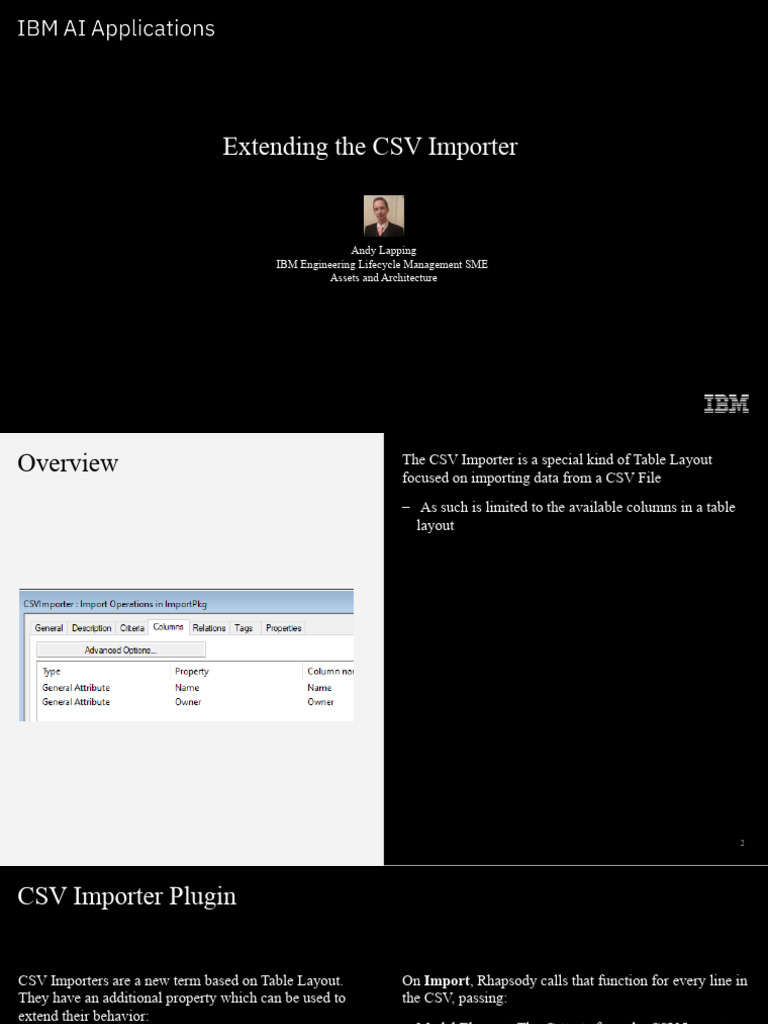 Extend CSV Importer Functionality | PDF | Comma Separated Values | Artificial Intelligence