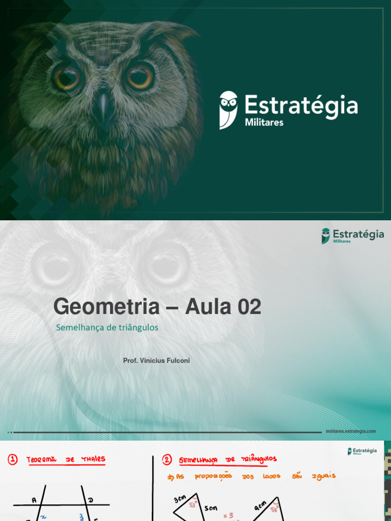 Geometria (II) - Semelhanças de Triângulos | PDF Geometria (II) - Semelhanças de Triângulos | PDF