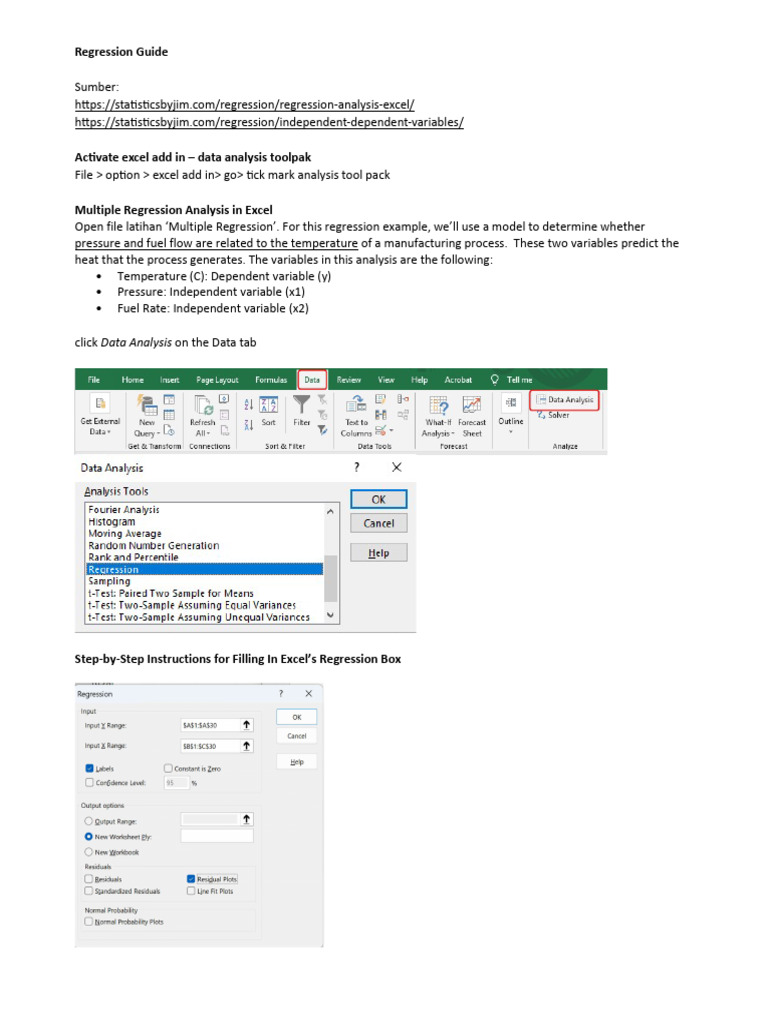 Regression Guide | PDF | Coefficient Of Determination | Regression Analysis