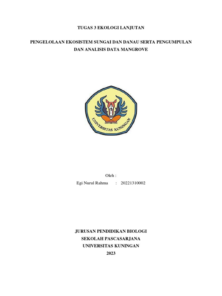 Tugas 3 Ekologi Lanjutan | PDF