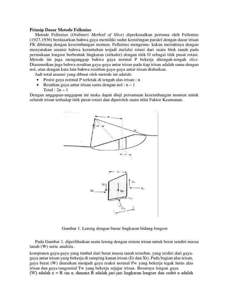 Metode Stabilitas Lereng | PDF
