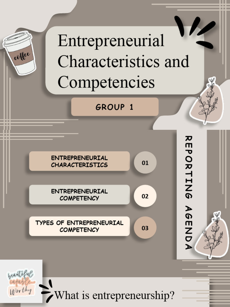 Entrepreneurial Characteristics and Competencies | PDF ...