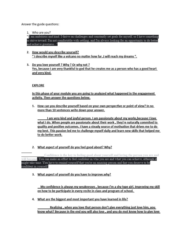 Tamag Jessabelle Cte Bsed 1 | PDF | Philosophy Of Self | Idea