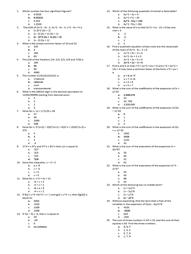 Algebra 2 | PDF | Mean | Speed