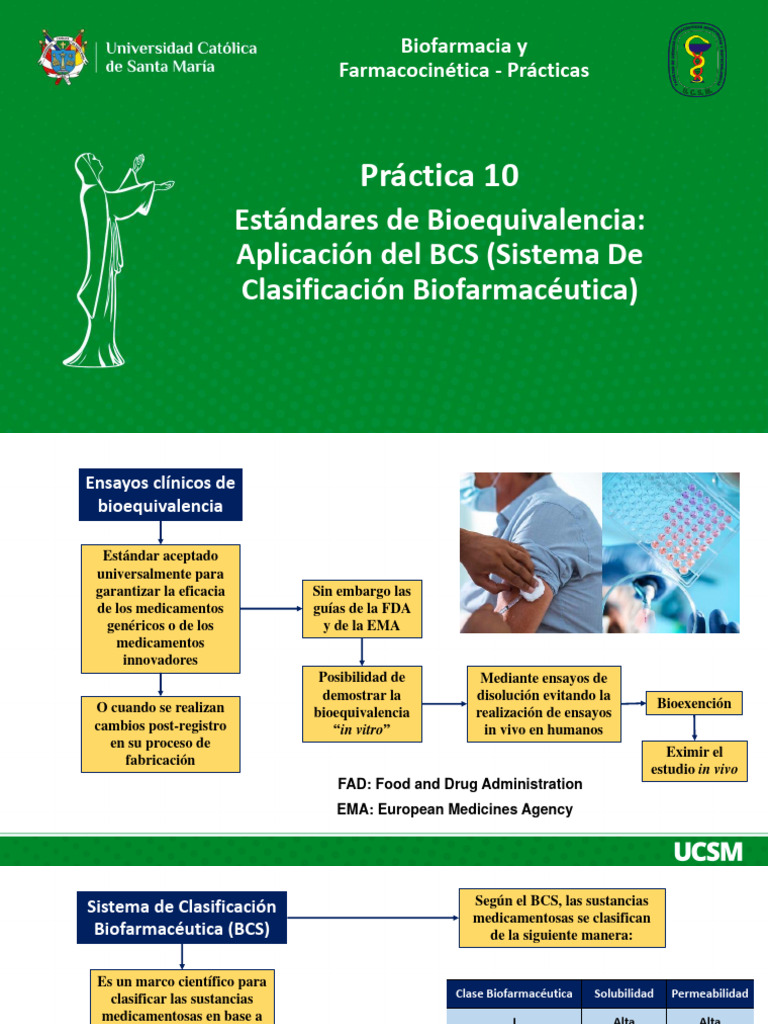 Práctica 10 - Estándares de Bioequivalencia Aplicación Del BCS ...