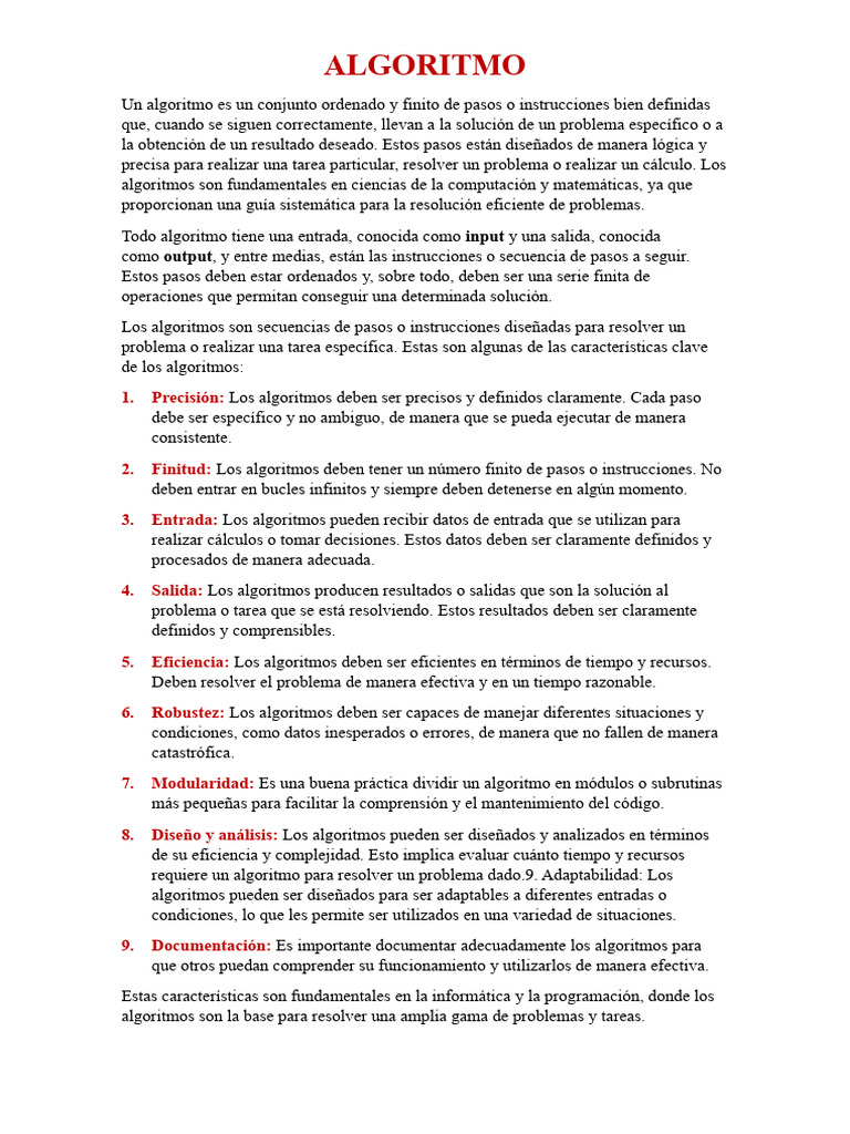 ALGORITMO | PDF | Algoritmos | Investigación cuantitativa