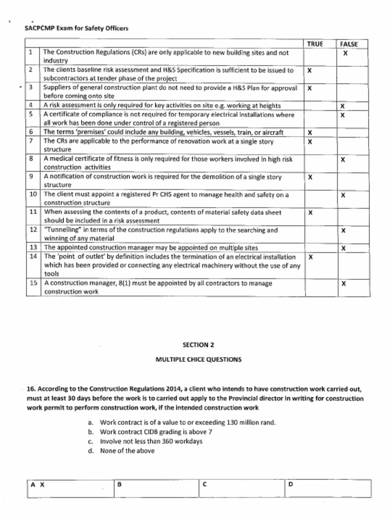 Sacpcmp Safety Officer Exams | PDF