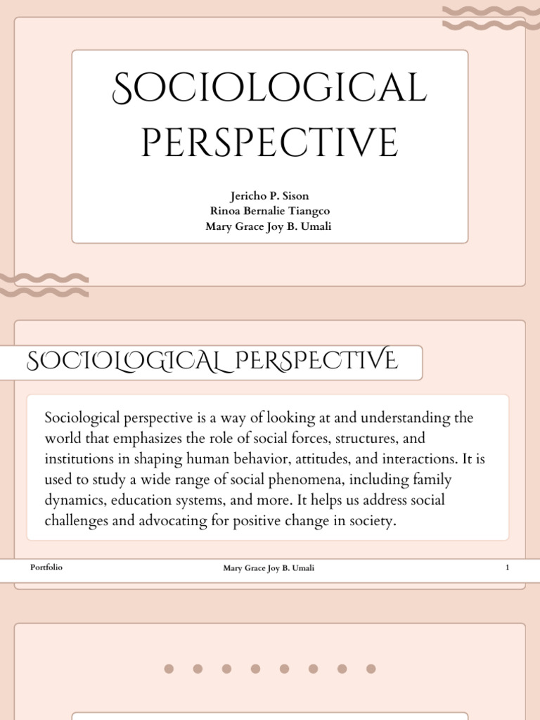 GR.2 Sociological Perspective | PDF | Social Inequality ...