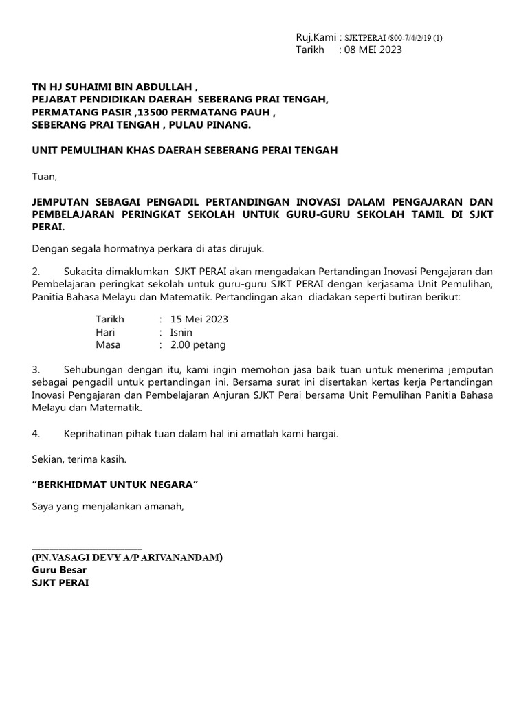 Jemputan Unit PML | PDF | Karier & Perkembangan | Sains & Matematika
