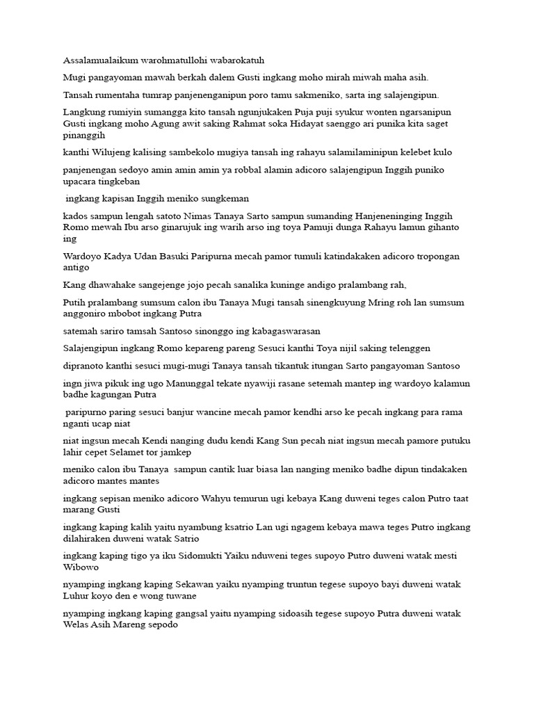 Teks Tingkeban | PDF | Agama & Spiritualitas