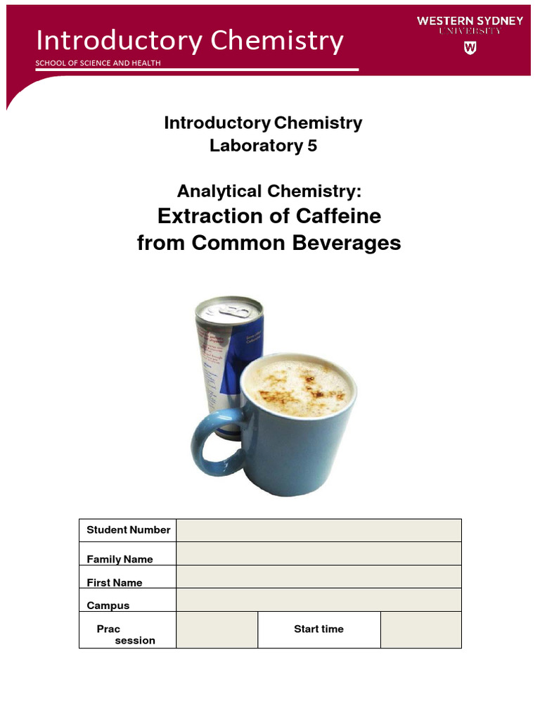 5 Extraction of Caffeine v2 | PDF | Thin Layer Chromatography | Caffeine