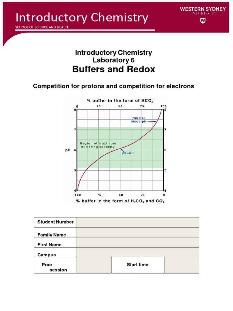 Chemistry Lab: Buffers & Redox | PDF | Redox | Buffer Solution