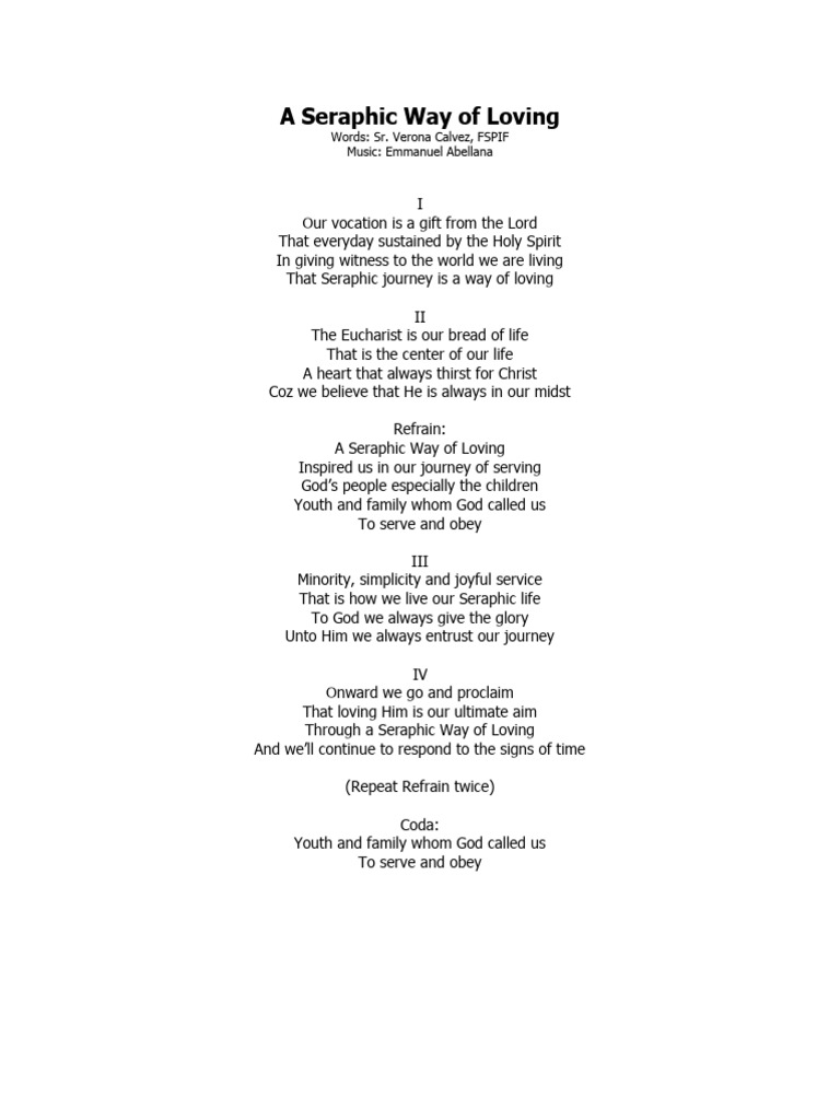 A Seraphic Way of Loving | PDF