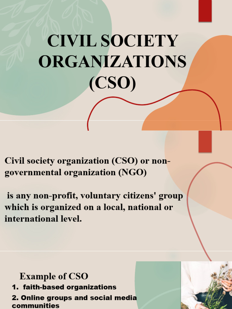 Understanding Civil Society Organizations | PDF | Non Governmental ...