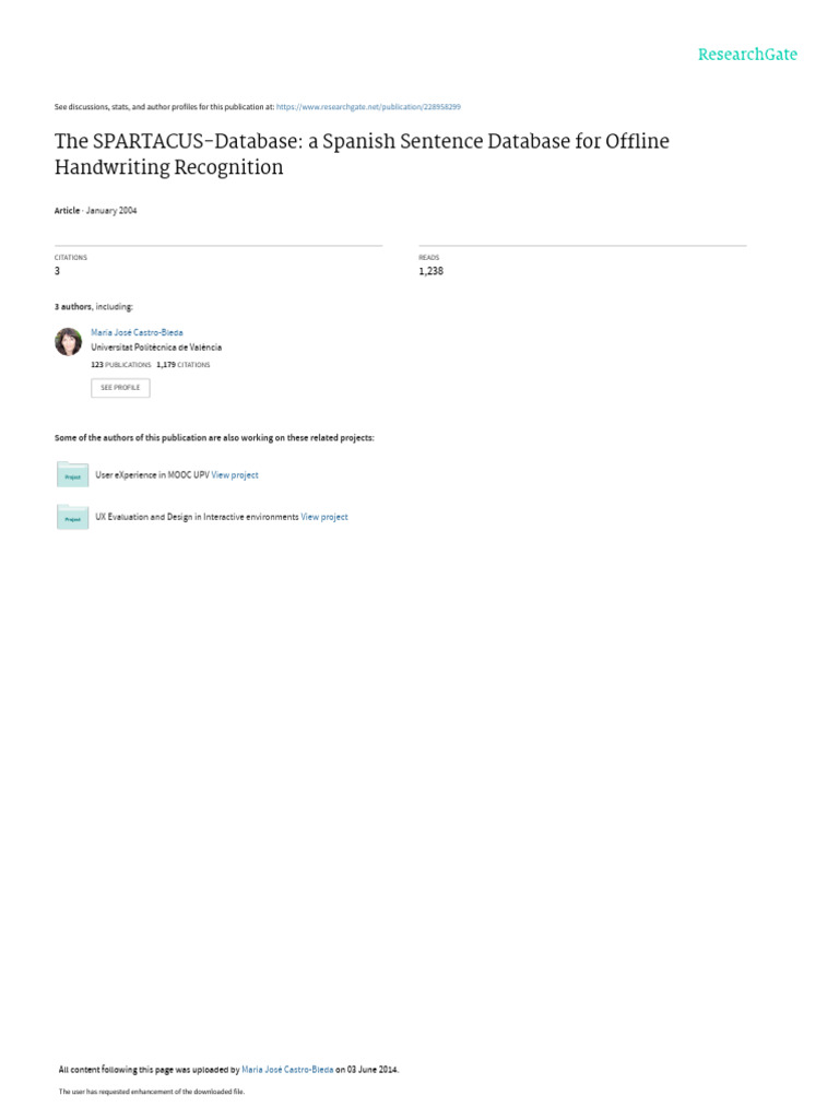 The SPARTACUS-Database A Spanish Sentence Database | PDF | Databases ...