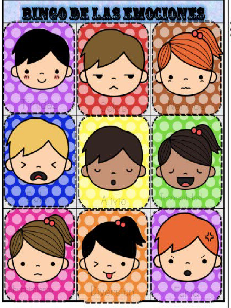 Bingo de Las Emociones | PDF