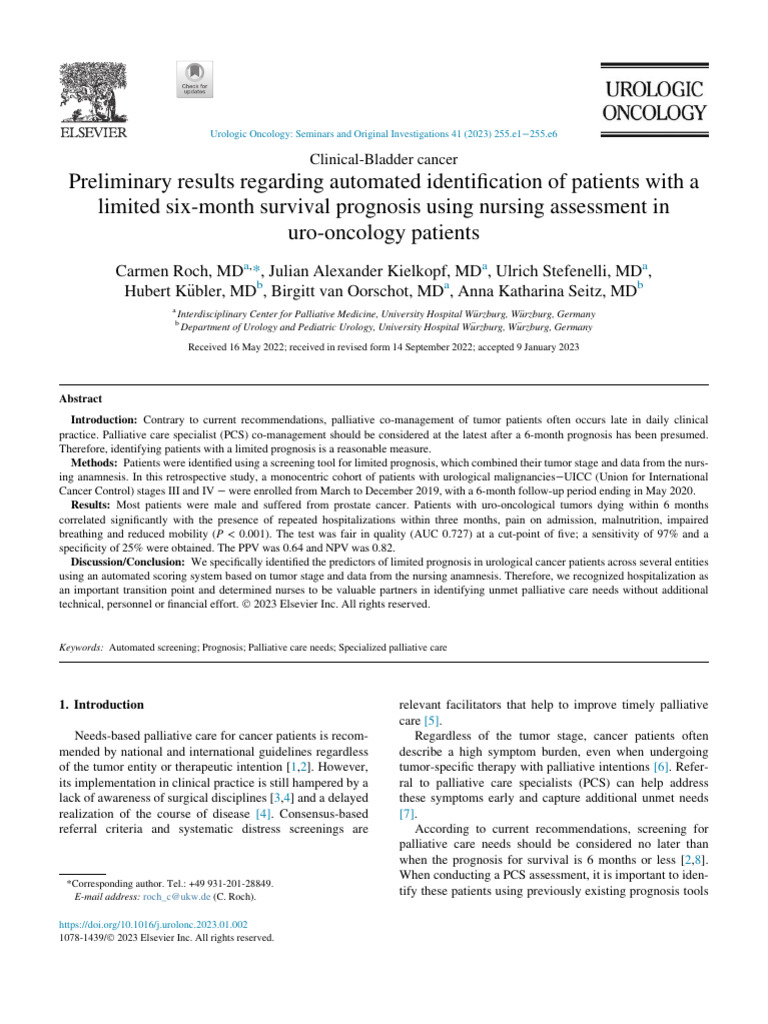 Oncology Nursing Trends and Issues 2 | PDF | Receiver Operating ...